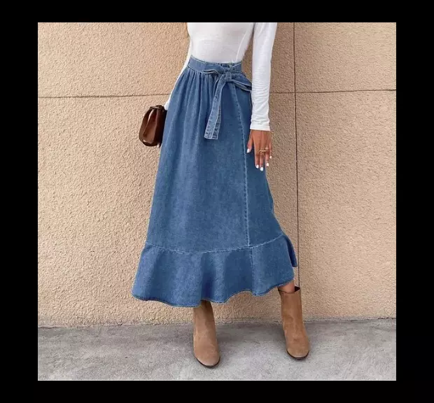 Style yourself with the 5 Best denim ruffle skirts